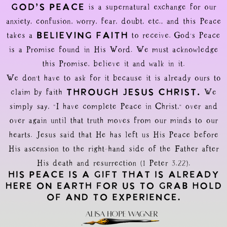 Our Place in God through Jesus: (7) Peace - Alisa Hope Wagner