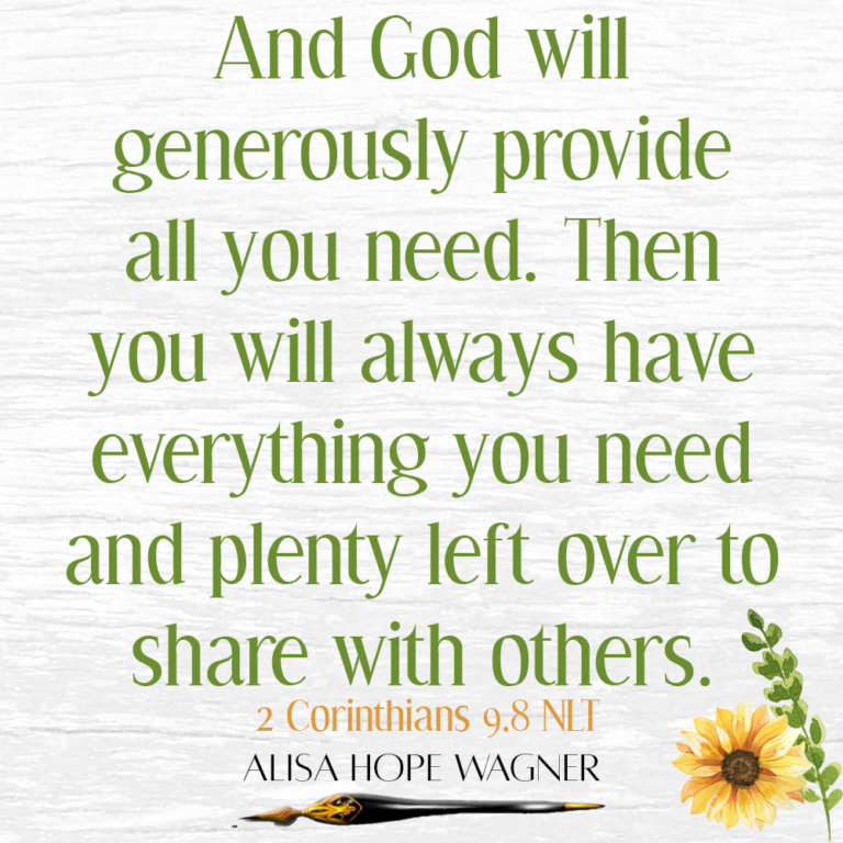 Our Place in God through Jesus: (9) Provision - Alisa Hope Wagner